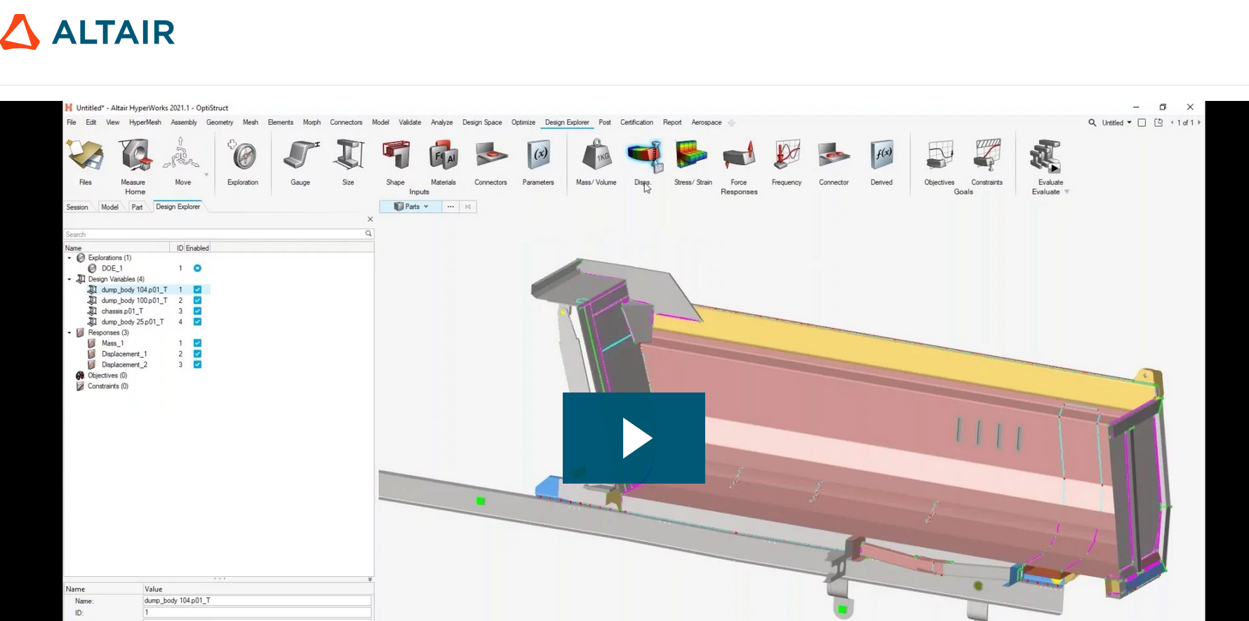 Webinaire sur la nouvelle interface d'Altair HyperWorks 2021